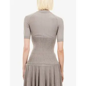 Alaïa Ribbed Wool-blend Top