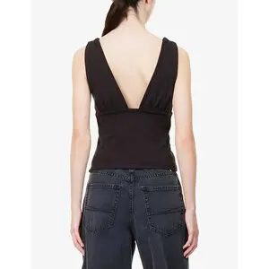 TALA 365 Ruched Deep Plunge Top