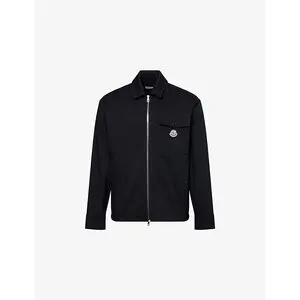 Moncler Logo-patch Zip-through Cotton Overshirt