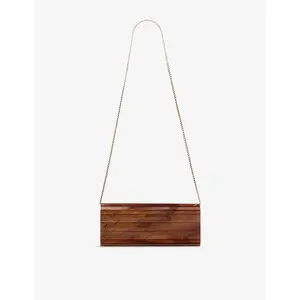 JIMMY CHOO Acrylic Clutch With Detachable Chain Strap - Toffee