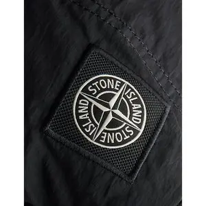 Stone Island Brand-patch Zip-pocket Tote Bag - Black