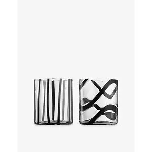 NASONMORETTI Cyrcus Glass Tumblers Set Of Two Black
