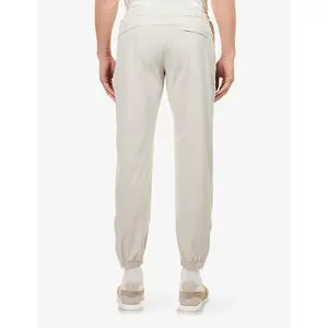 Eleventy Patch-pocket Tapered-leg Stretch-woven Trousers