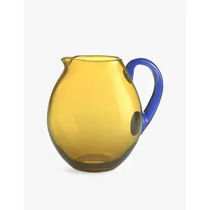 NASONMORETTI Dandy Glass Jug - Blue Yellow
