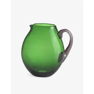 NASONMORETTI Dandy Glass Jug - Blueberry Green