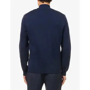 ARNE Hybrid Knitted Shell-woven Bomber Jacket - Navy