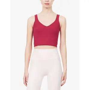 Lululemon Align V-neck Stretch-woven Top - Berry Rumble