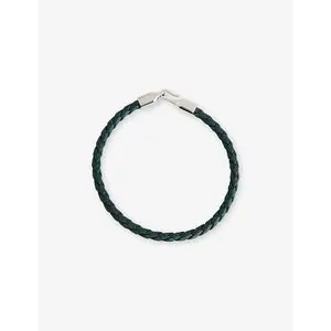 THOMAS SABO Braided Sterling Silver And Leather Bracelet - Green
