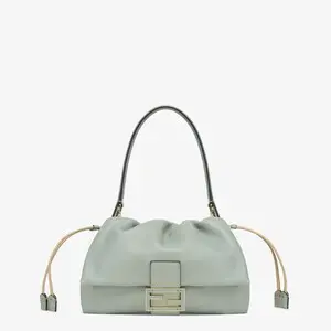 Fendi Baguette Soft Medium Nappa Leather Shoulder Bag - Green