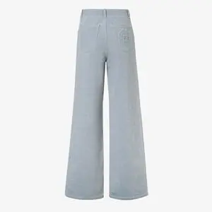 Fendi Flared Five-pocket Trousers With Embossed Detailing
