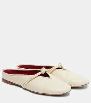 Bottega Veneta Leather Mules - White