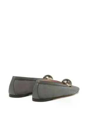 Fabiana Filippi Cabochon Ballet Flats - Grey