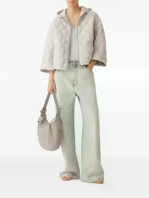 Fabiana Filippi Quilted Hooded Jacket - Grey