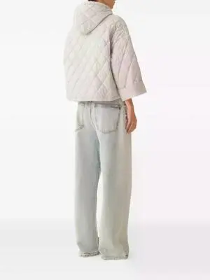 Fabiana Filippi Quilted Hooded Jacket - Grey