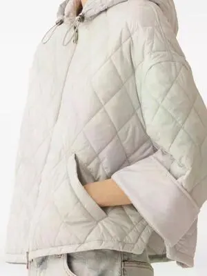 Fabiana Filippi Quilted Hooded Jacket - Grey