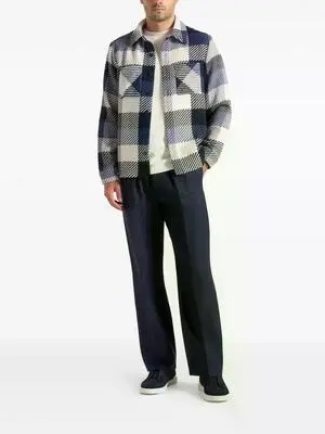 Manière De Voir Rune Check Overshirt - Blue