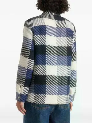 Manière De Voir Rune Check Overshirt - Blue