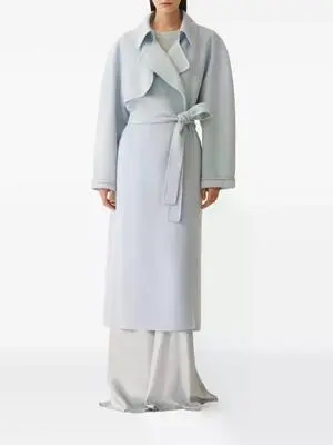 Fabiana Filippi Belted Overcoat - Blue