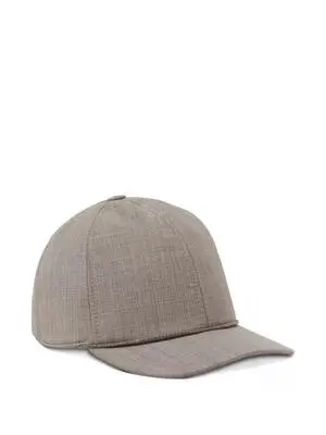 Fabiana Filippi Beaded Trim Cap - Grey