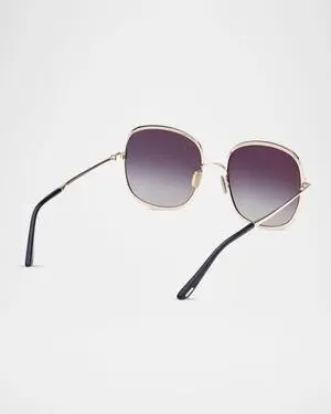 TOM FORD 57mm Round Sunglasses - Srgld/blug