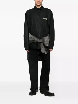 Balenciaga Masking-tape Long-sleeve Shirt Large-fit