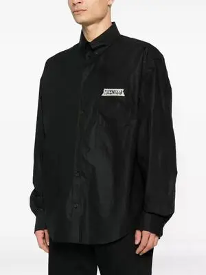 Balenciaga Masking-tape Long-sleeve Shirt Large-fit