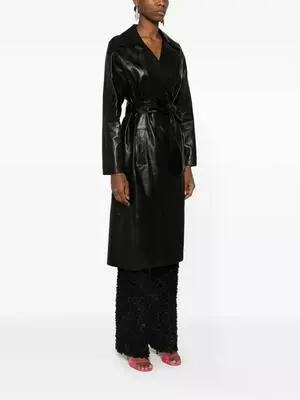 ARMA Belted Lamb Leather Coat