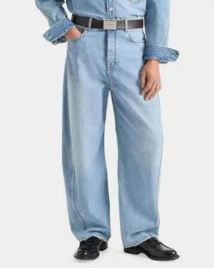 Givenchy Stone-washed Barrel-leg Jeans - 452-light