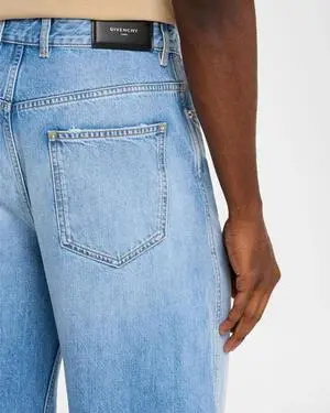 Givenchy Stone-washed Barrel-leg Jeans - Light Blue