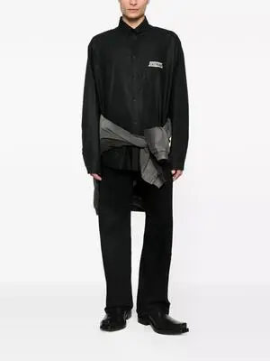 Balenciaga Curved-knee Jeans In Cotton - Black