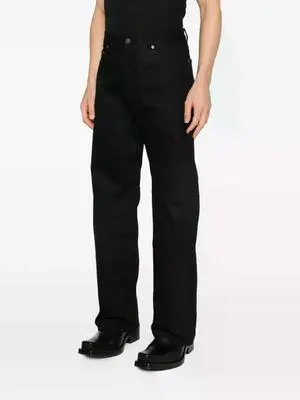 Balenciaga Curved-knee Jeans In Cotton - Black