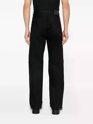 Balenciaga Curved-knee Jeans In Cotton - Black