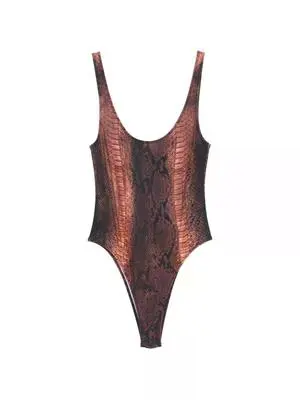 JEAN PAUL GAULTIER Printed Swimsuit - Brown