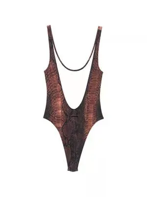 JEAN PAUL GAULTIER Printed Swimsuit - Brown