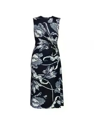 Erdem Floral-print Midi Dress - Blue