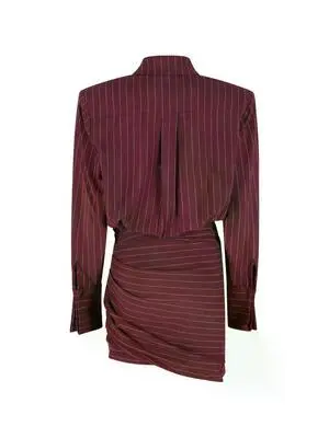 Retrofete Narine Striped Mini Dress - Red
