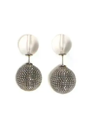 Fabiana Filippi Embellished Drop Earrings - Silver