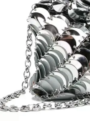 Rabanne Disc-detail Chain Shoulder Bag - Grey