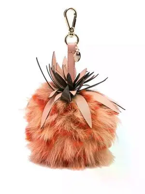 Fendi Leather Keychain - Orange