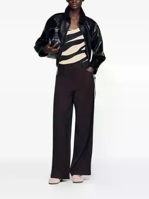 Sandro Wide-leg High-waisted Trousers