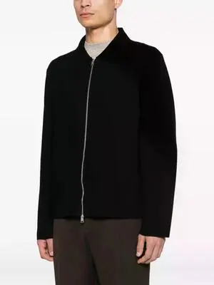 Sandro Zipped Viscose Knit Cardigan