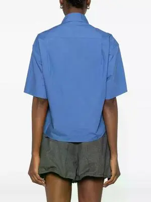 Sandro Embroidered And Beaded Oversized Cotton Blend Shirt