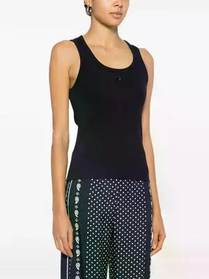 Maje Heart-embroidered Tank Top - Blue