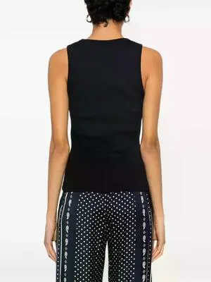 Maje Heart-embroidered Tank Top - Blue