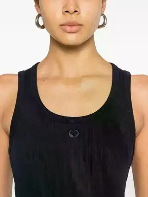 Maje Heart-embroidered Tank Top - Blue