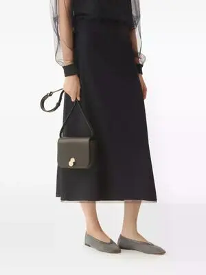 Fabiana Filippi Midi Skirt With Mesh Hem - Blue
