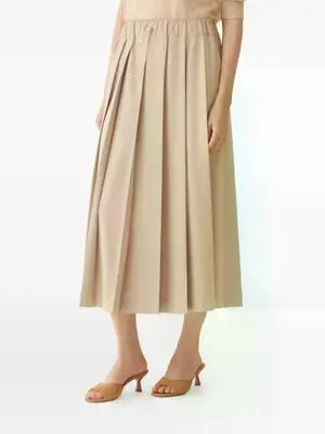 Fabiana Filippi Pleated Drawstring Midi Skirt