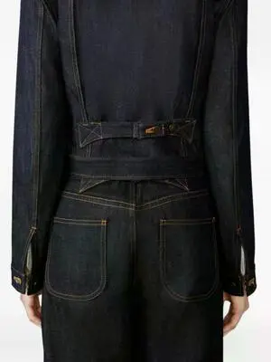 Thom Browne Pointed-collar Denim Jacket - Blue