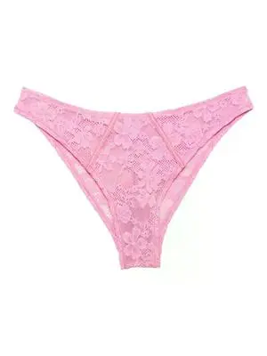 Fleur Du Mal Le Stretch Lace Cheeky Briefs Pink
