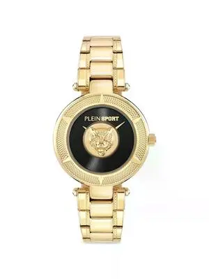 PLEIN SPORT Gold Lion Watch - Black